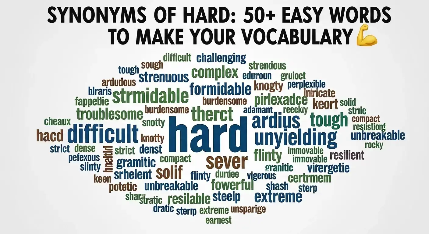 Synonyms of Hard: 50+ Easy Words to Make Your Vocabulary💪